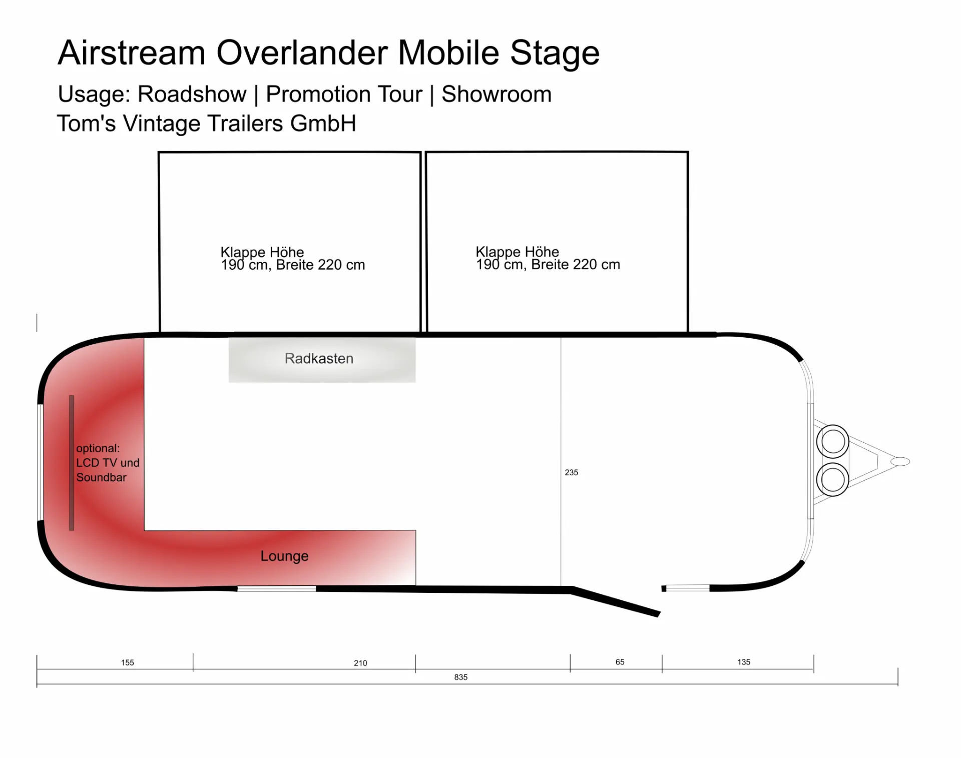Airstream Mobile Stage for rent ⭐ EU wide service
